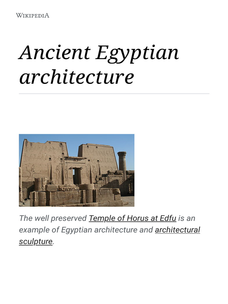 Ancient Egyptian Architectural Styles | PDF | Egyptian Pyramids | New ...