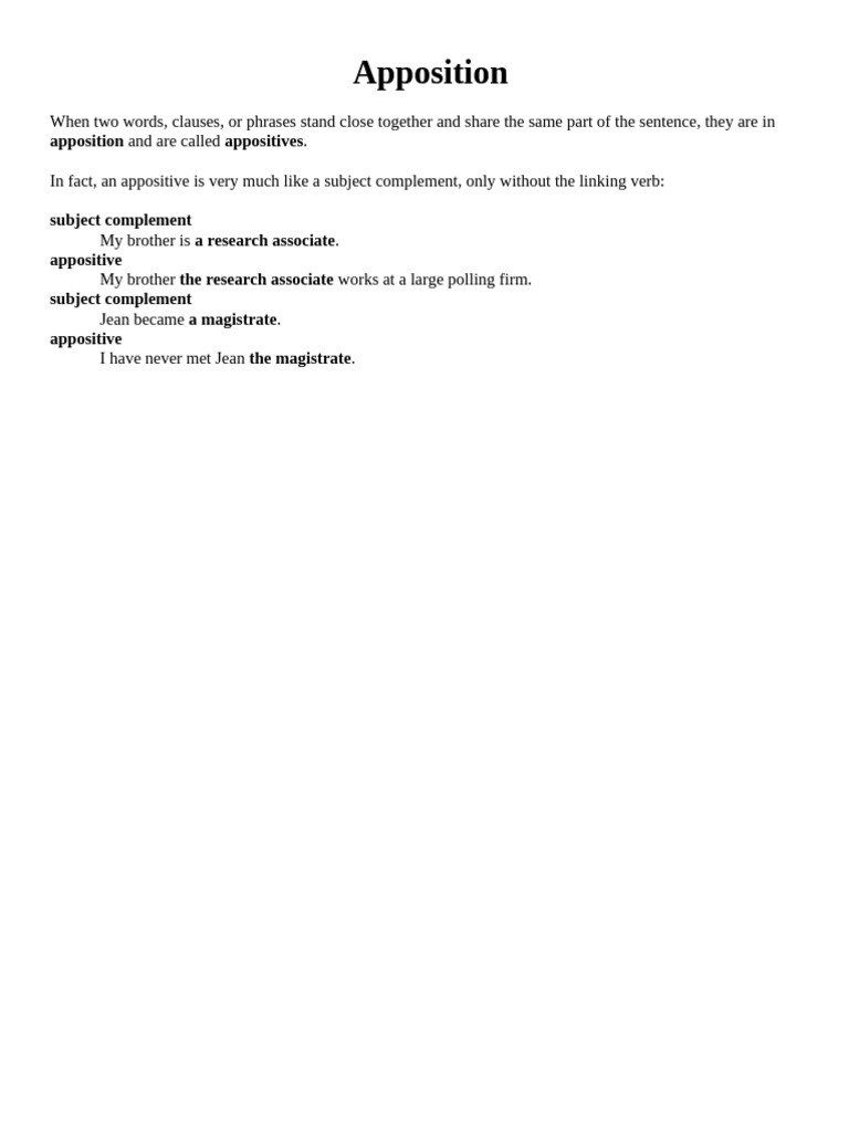 Understanding Appositives | PDF