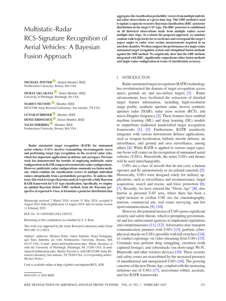Multistatic-Radar_RCS-Signature_Recognition_of_Aerial_Vehicles_A_Bayesian_Fusion_Approach | PDF ...
