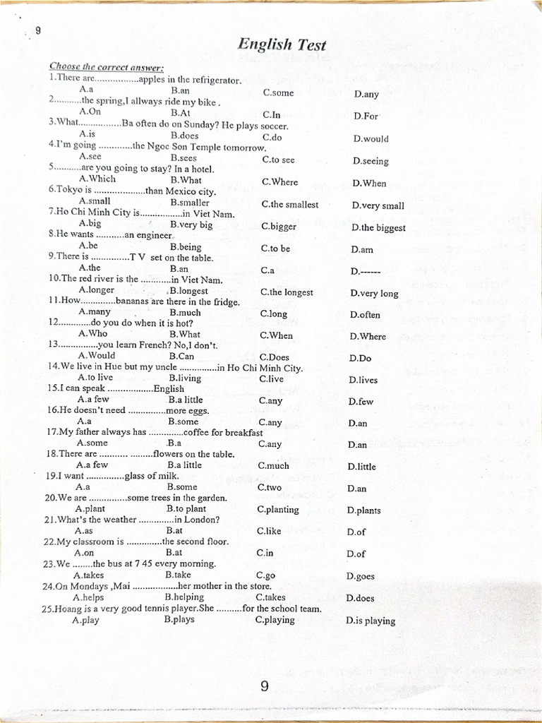 English Test | PDF