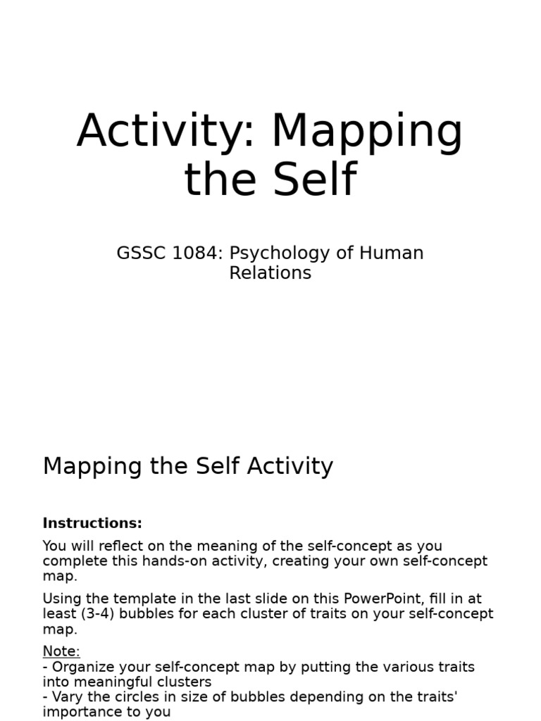 Activity - Mapping The Self | PDF | Psychology | Psychological Concepts