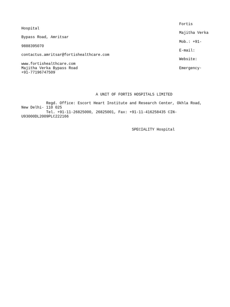 Fortis Letterhead | PDF