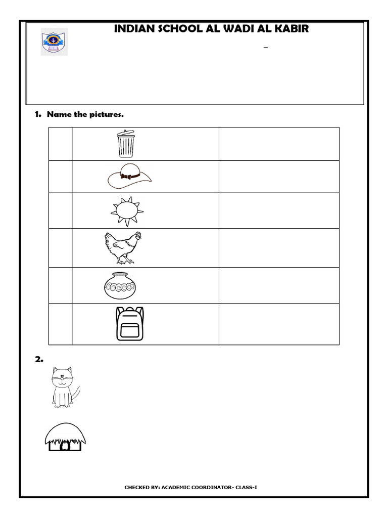 KG Revision Worksheet for Vowels | PDF