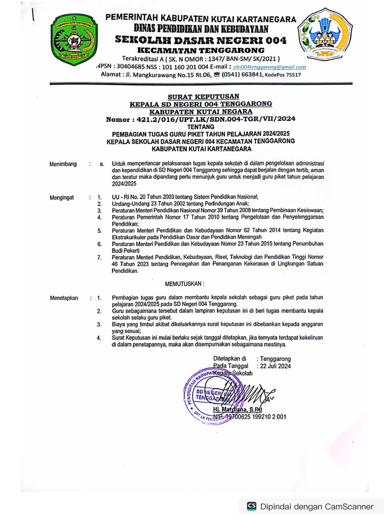 SK Guru Piket 2024-2025 | PDF