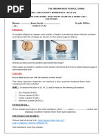 KS3 Displacement Reactions Worksheet | PDF
