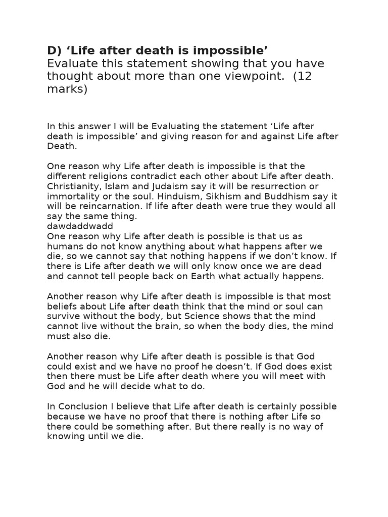 RS Life After Death 12 Marker | PDF