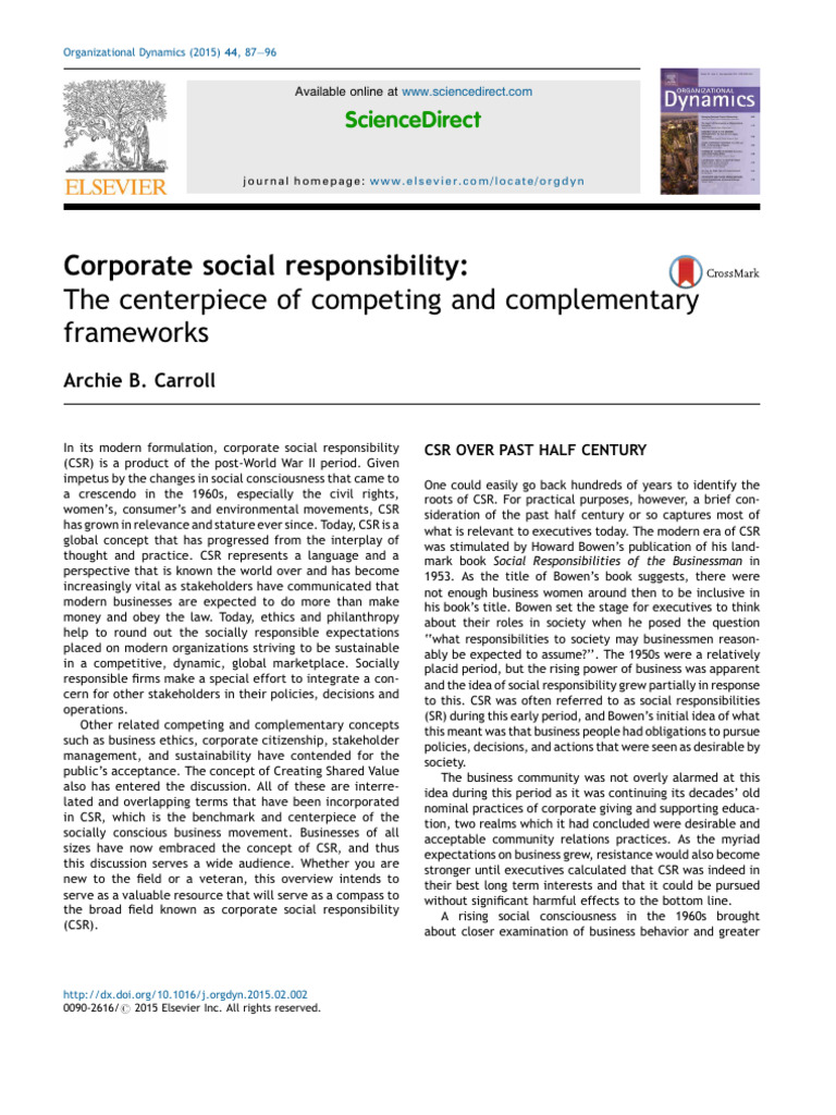 Understanding Corporate Social Responsibility | PDF | Corporate Social ...