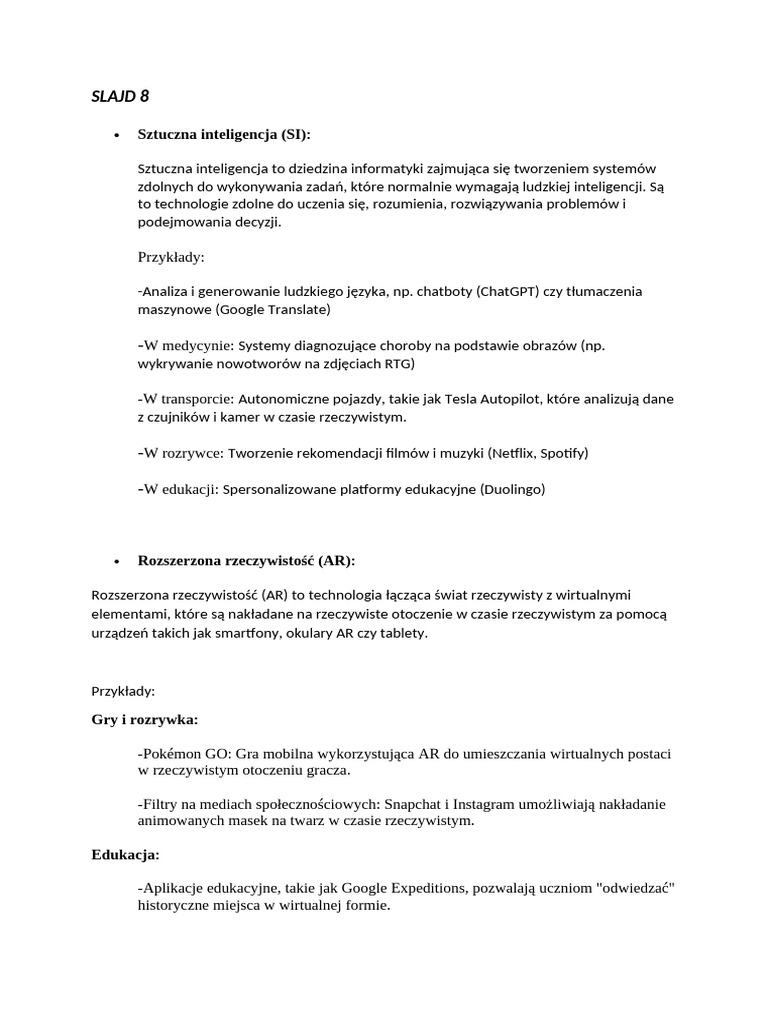 Prezentacja AI | PDF