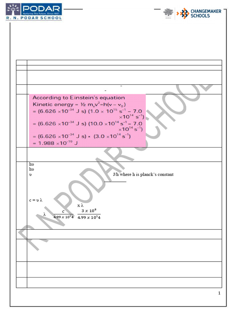 Structure of Atom AK2 (2024-25) | PDF | Atomic Orbital | Electron ...