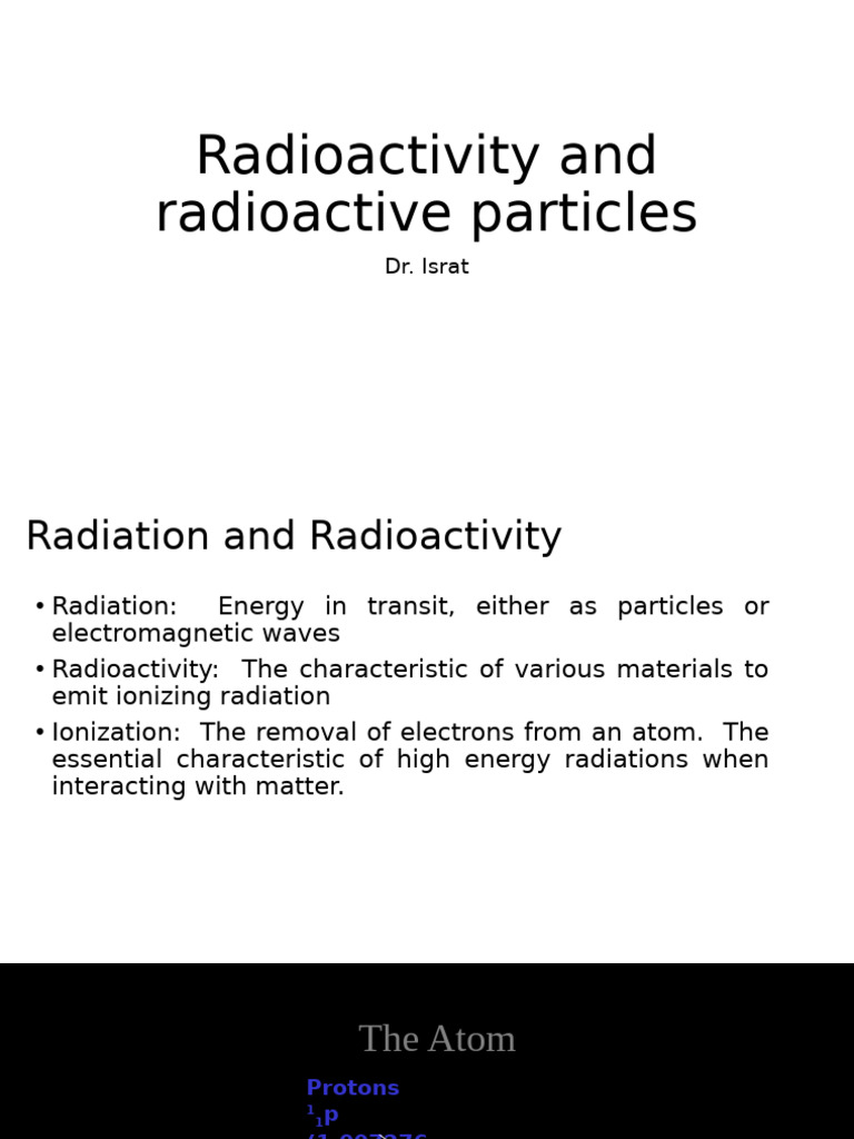 Radioactivity and Radioactive Particles (Autosaved) | PDF | Radioactive ...