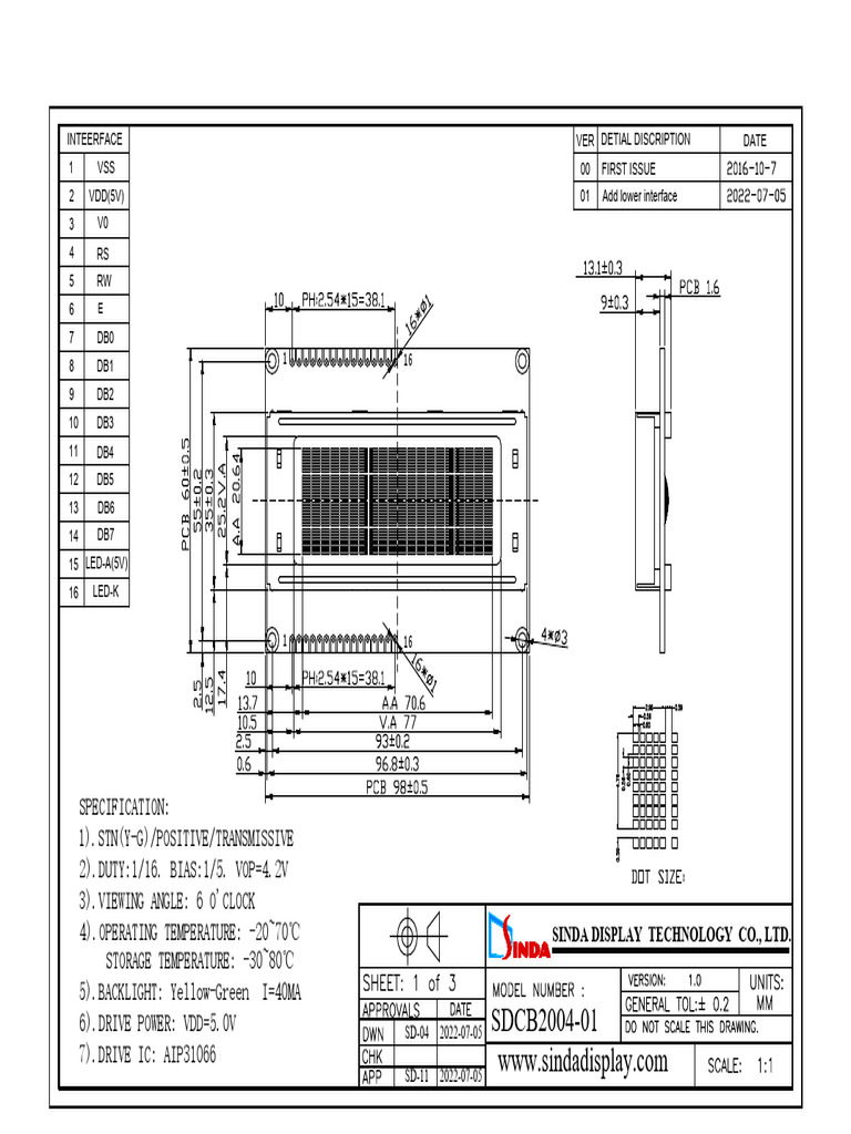 3 Display Datasheet | PDF