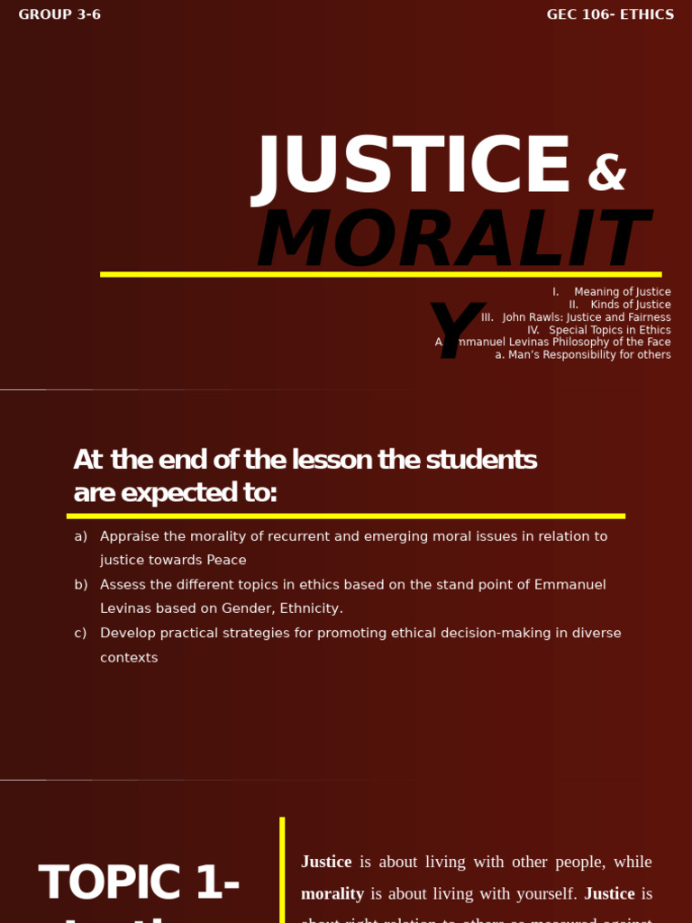 Understanding Justice and Morality Concepts | PDF | Justice | Crime ...