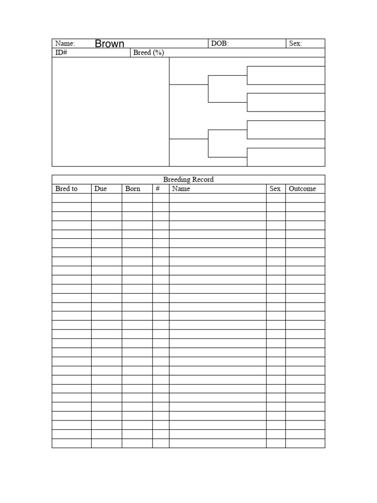 Breeding Record | PDF