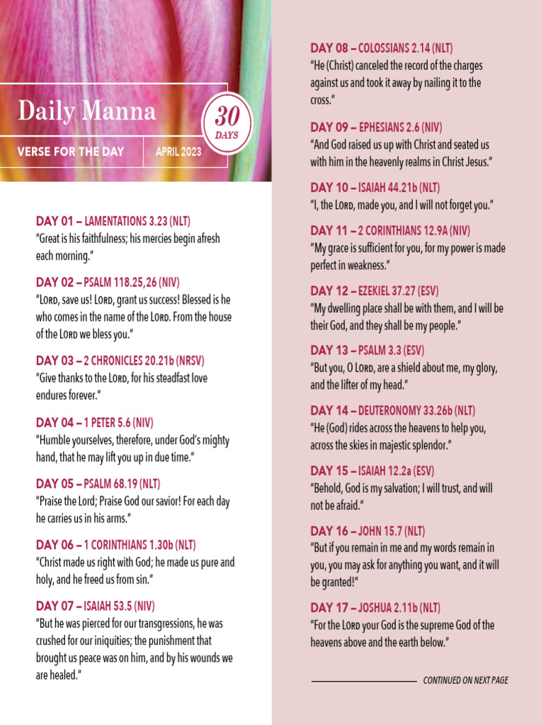 30 Days of Daily Manna Devotions | PDF | Glory (Religion) | Jesus
