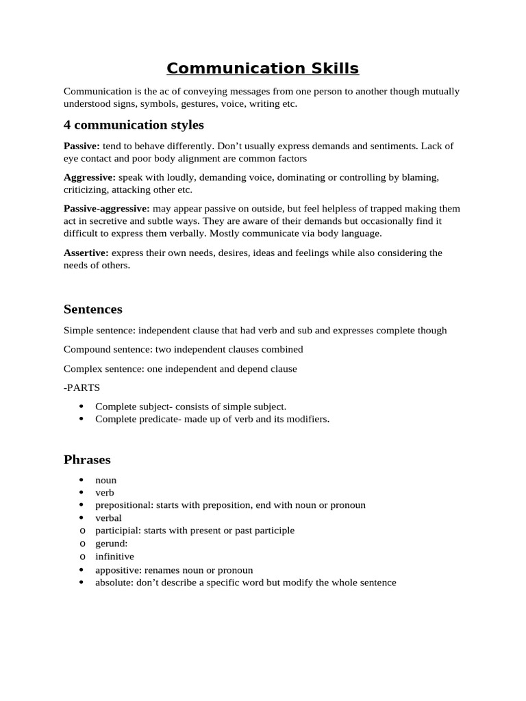Effective Communication Skills Guide | PDF