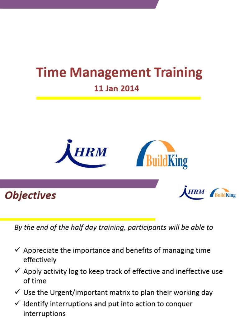 Time Management Presentation - Jan06 | PDF | Time Management ...