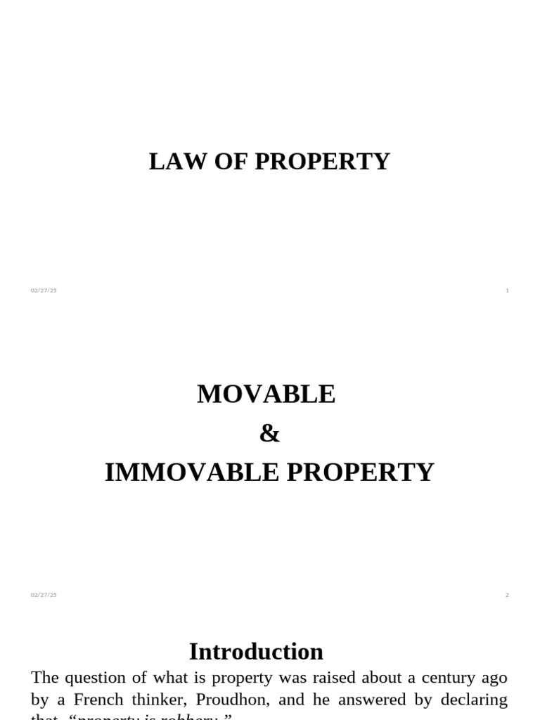 Understanding Movable and Immovable Property | PDF | Property | Ownership