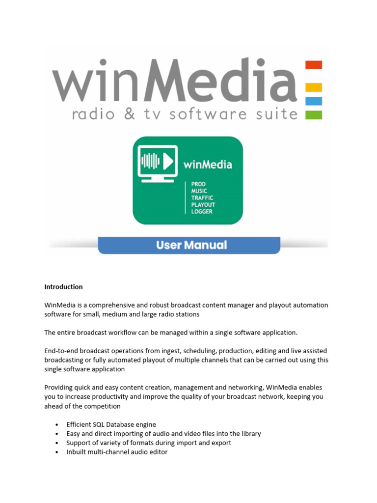 Winmedia User Manual[1] | PDF | Computer File | Login