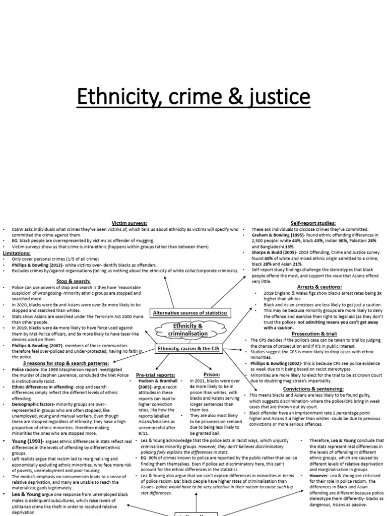 Ethnicity and Crime: Statistics & Analysis | PDF | Victimisation ...