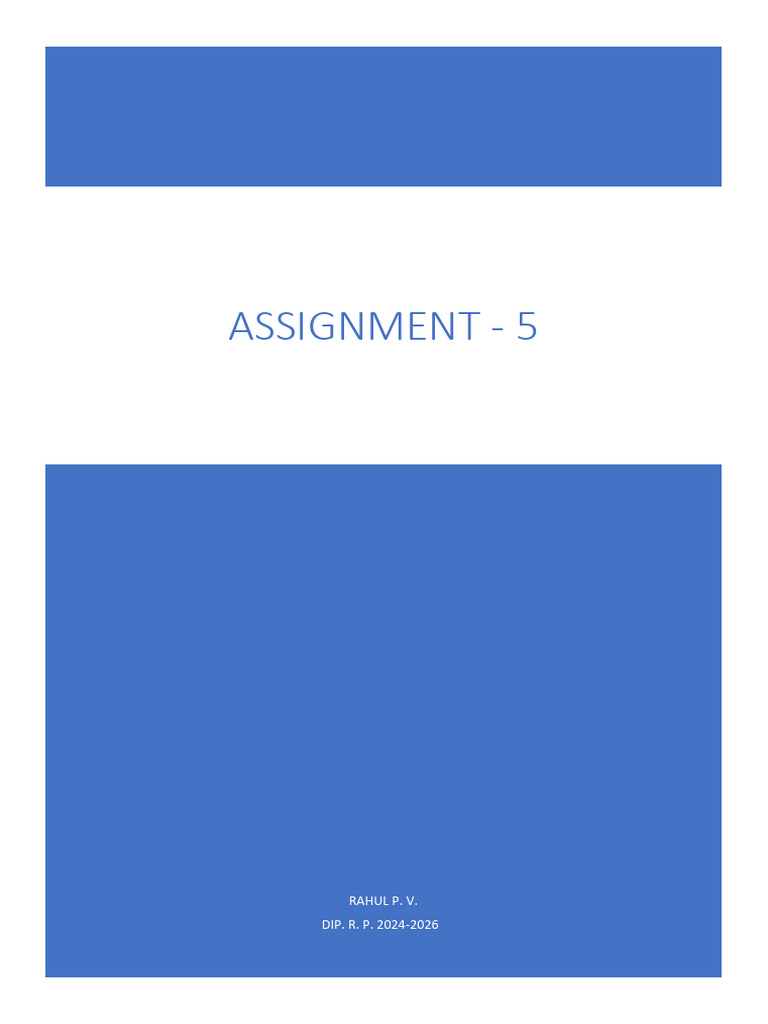 ASSIGNMENT 5 | PDF ASSIGNMENT 5 | PDF