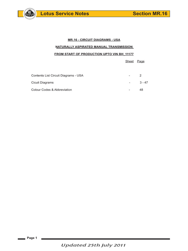 SN Mr16 Circuits USA Evora | PDF | Anti Lock Braking System | Vehicle Parts