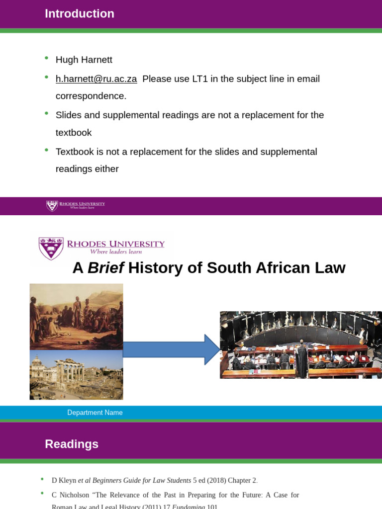 History of South African Law Ru Connected Version | PDF | Roman Law ...