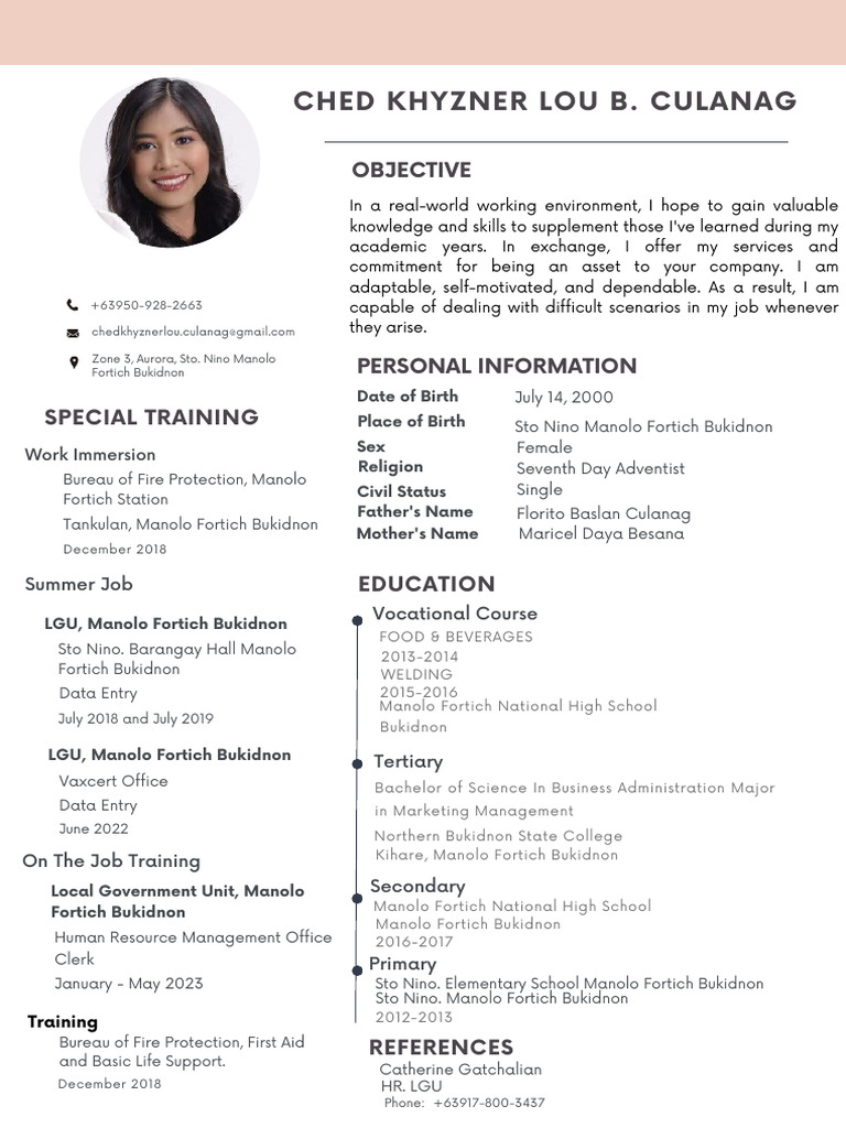 Blue Professional Modern CV Resume | PDF