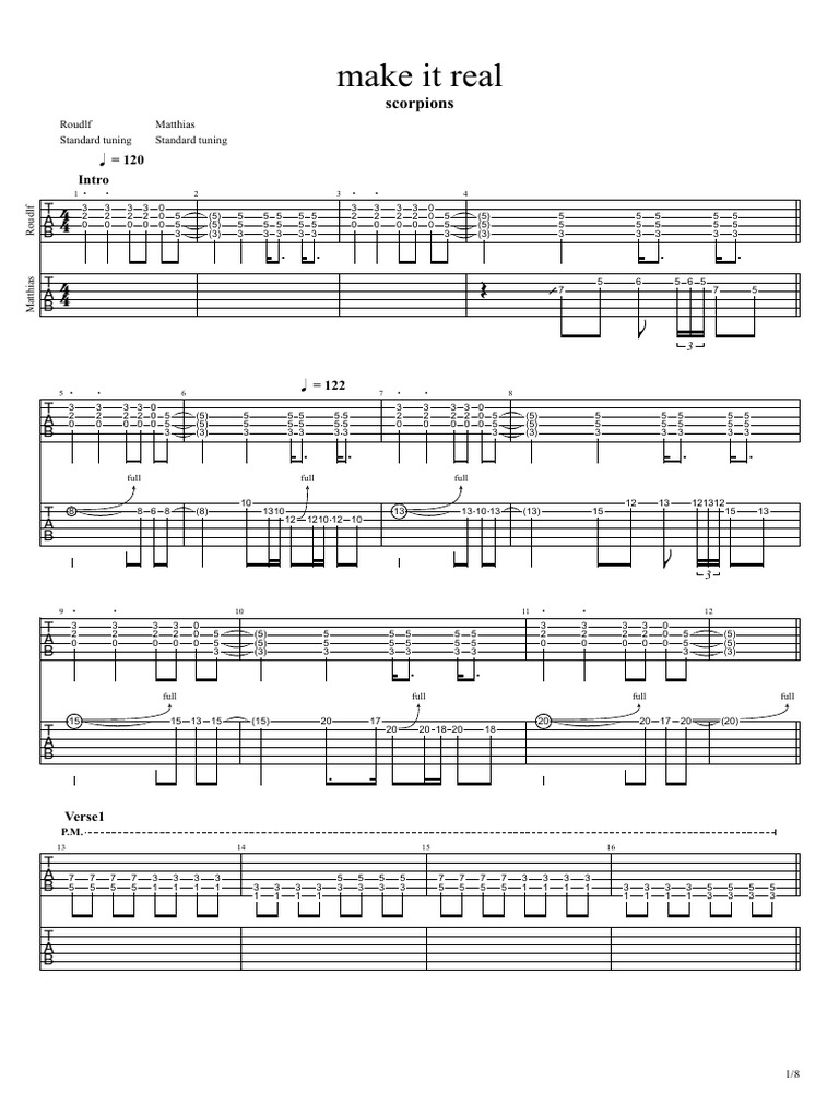 Scorpions "Make It Real" Sheet Music | PDF