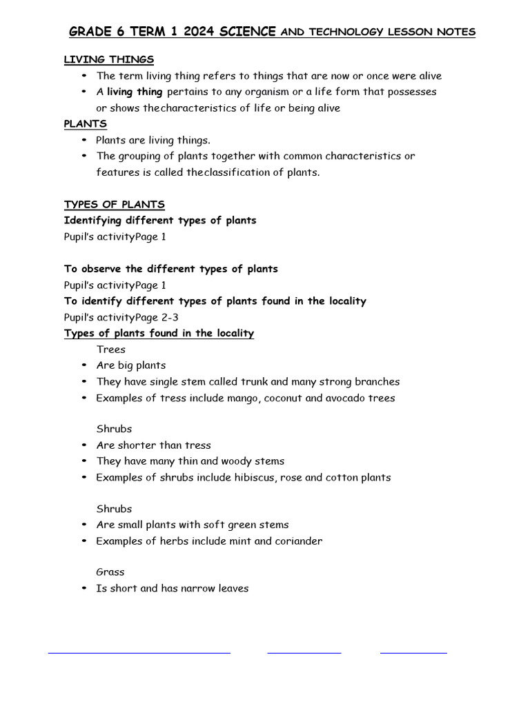 Grade 6 Science: Plants & Animals Guide | PDF | Artery | Blood Type