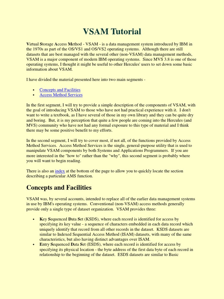 Virtual Storage Access Method | PDF | Information Technology Management | Computer Programming