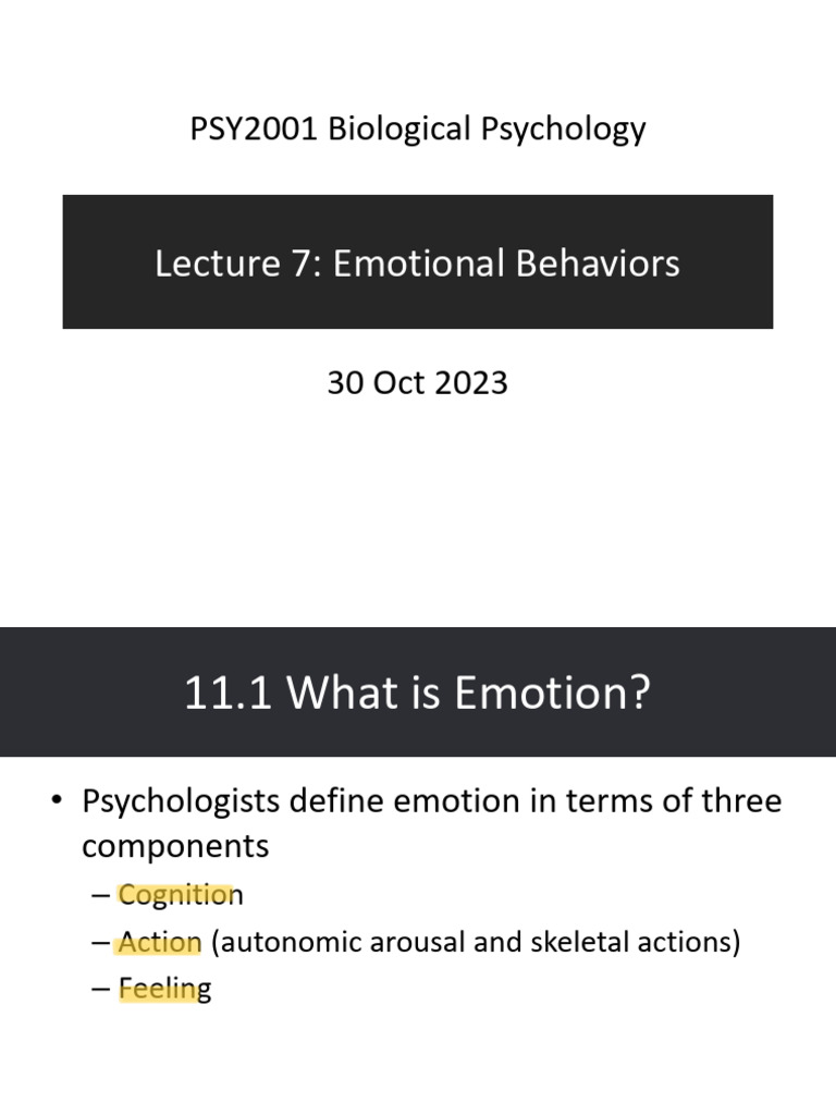 Understanding Emotional Behaviors in Psychology | PDF | Stress (Biology ...