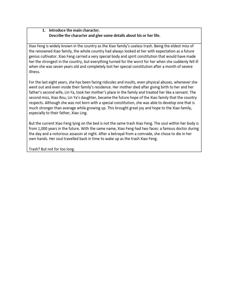 Xiao Feng: From Trash to Power | PDF