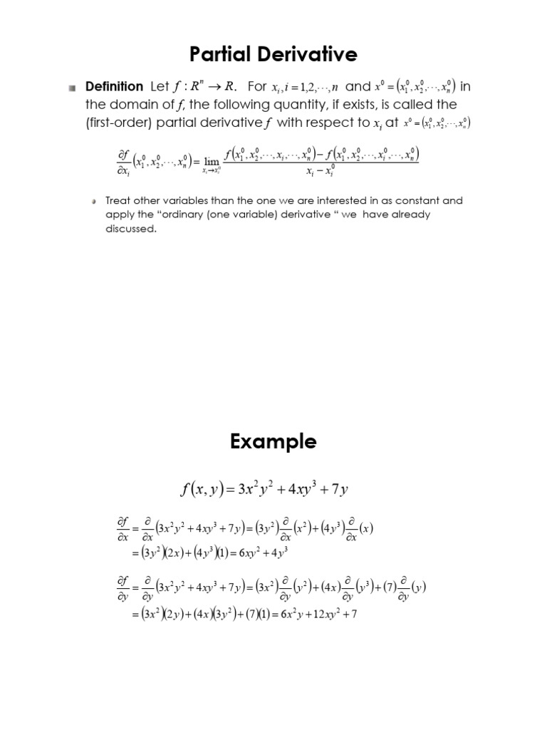 11 Derivatives of Multivariable Function | PDF | Derivative | Function (Mathematics)