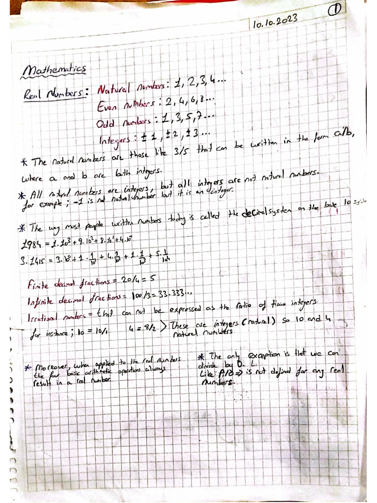 2023-2024 UTİ Matematik Notları _ SeyzEducation | PDF