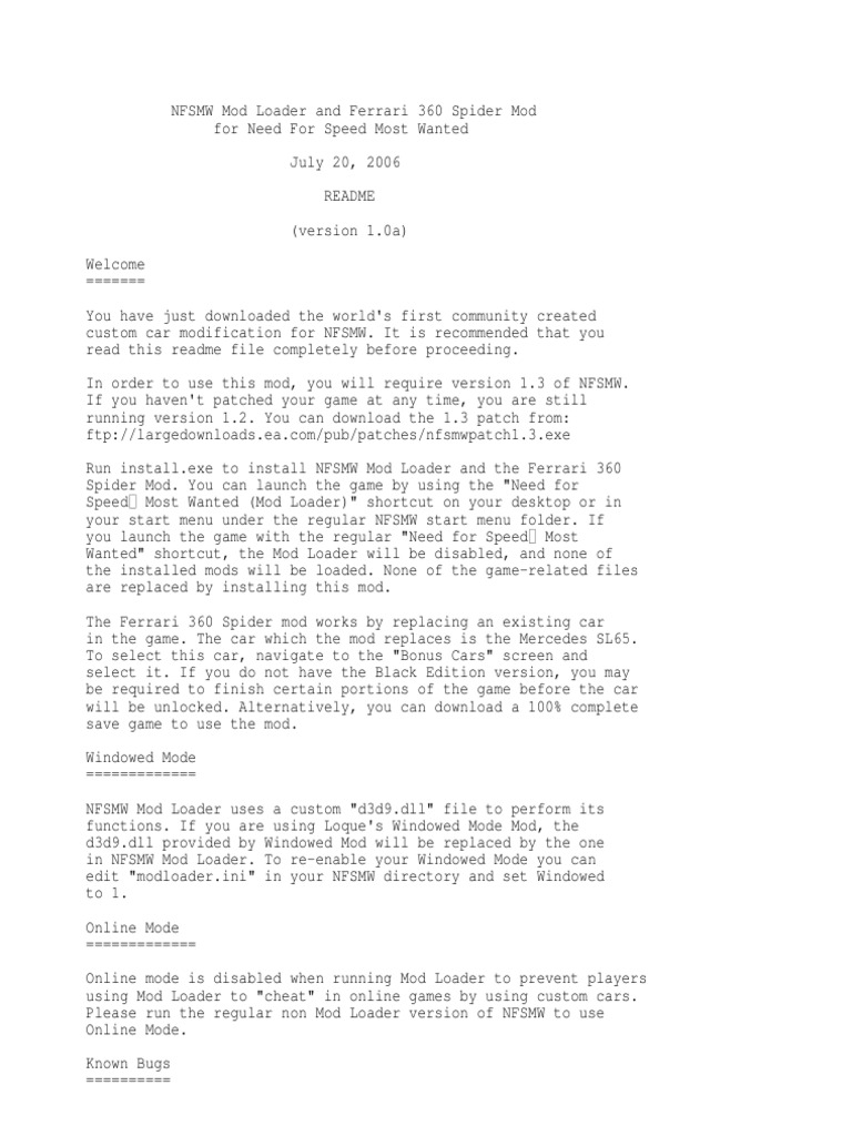 Mod Tools Readme | PDF