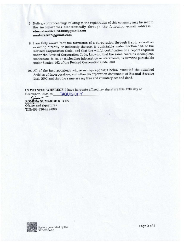 Cert. of Authentication | PDF