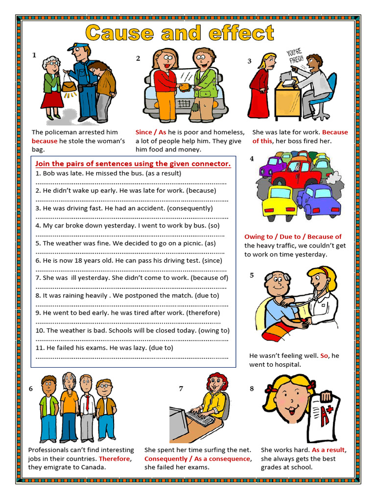 Connectors of Cause and Effect INTRODUCTION | PDF