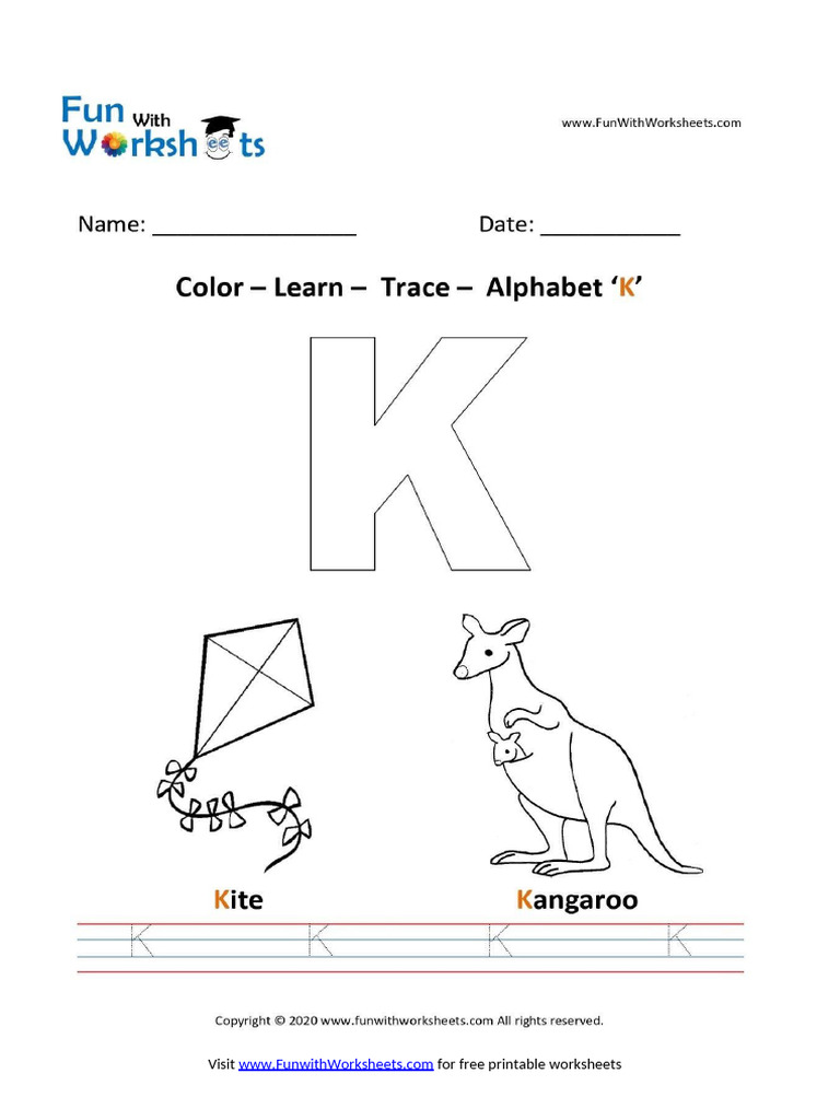 Coloring Tracing AlphabetK | PDF