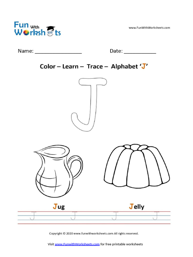 Coloring Tracing AlphabetJ | PDF