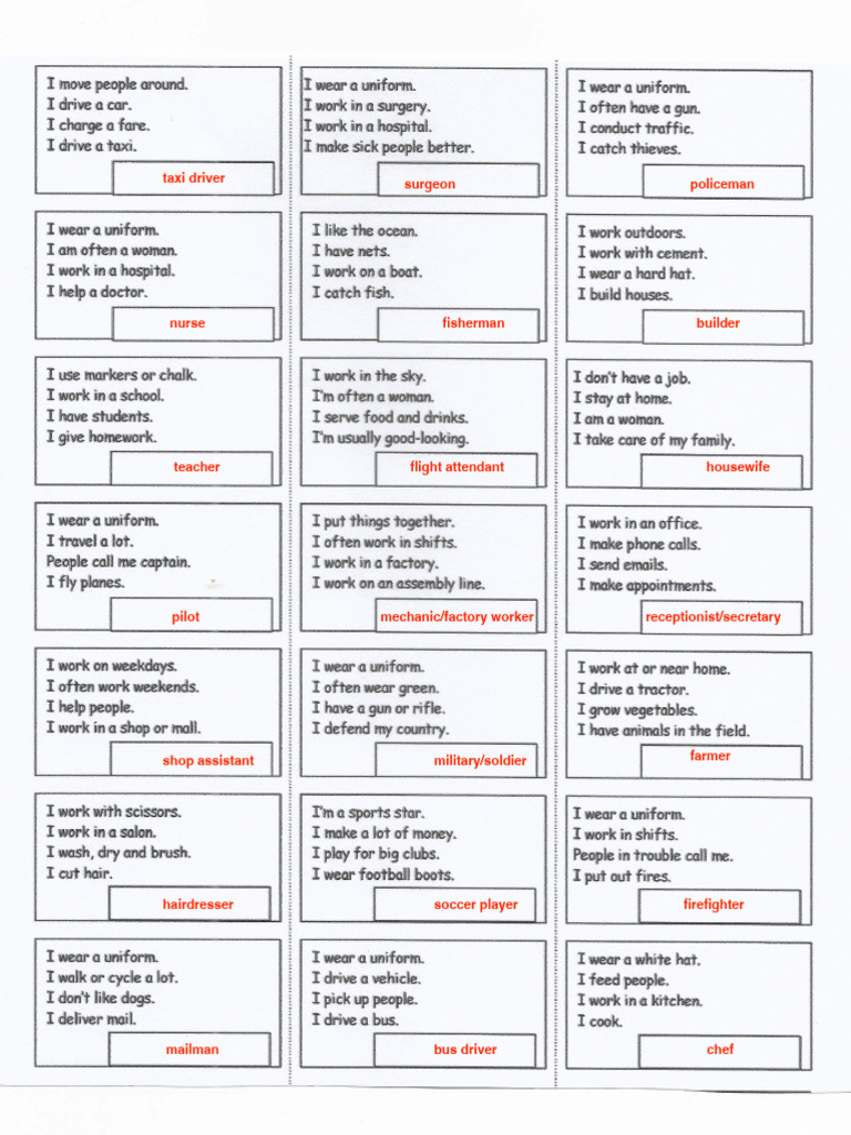Common Occupations List | PDF