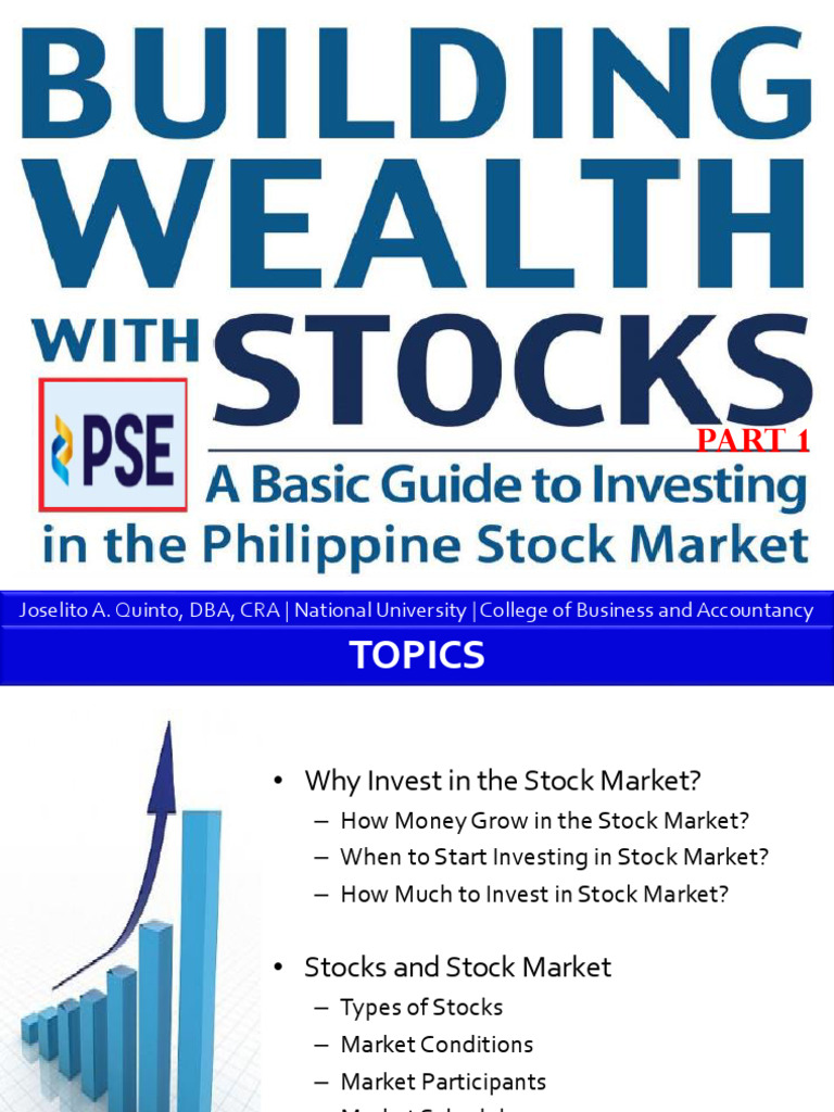 Topic 06 PH Stock Market Part 1 | PDF | Stocks | Investing