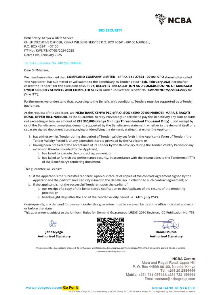 Bid Bond Compland | PDF