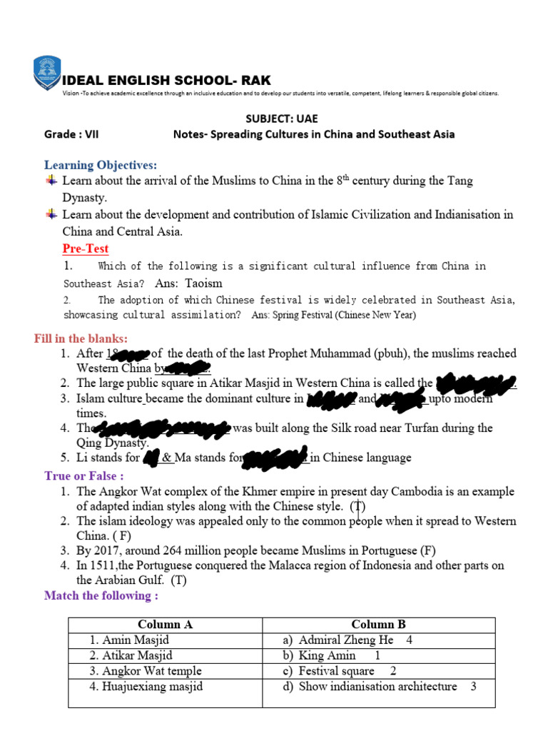 Notes Spreading Cultures in China Mscs | PDF | China | World Politics