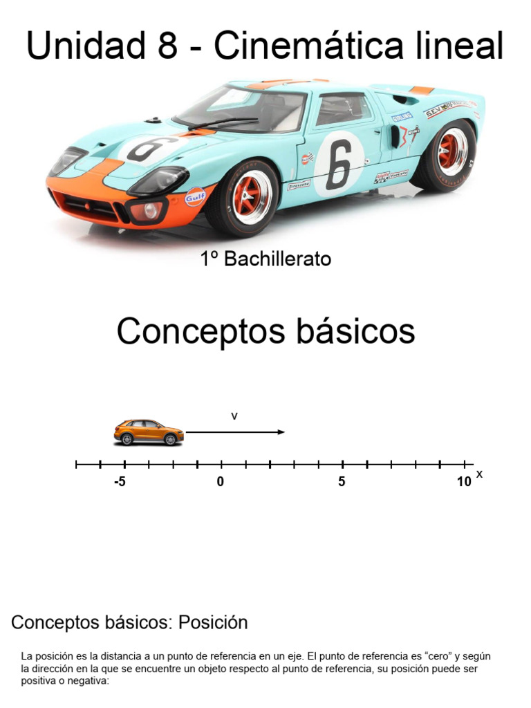 Unidad 8 - Cinemática Lineal | PDF | Velocidad | Vector Euclidiano