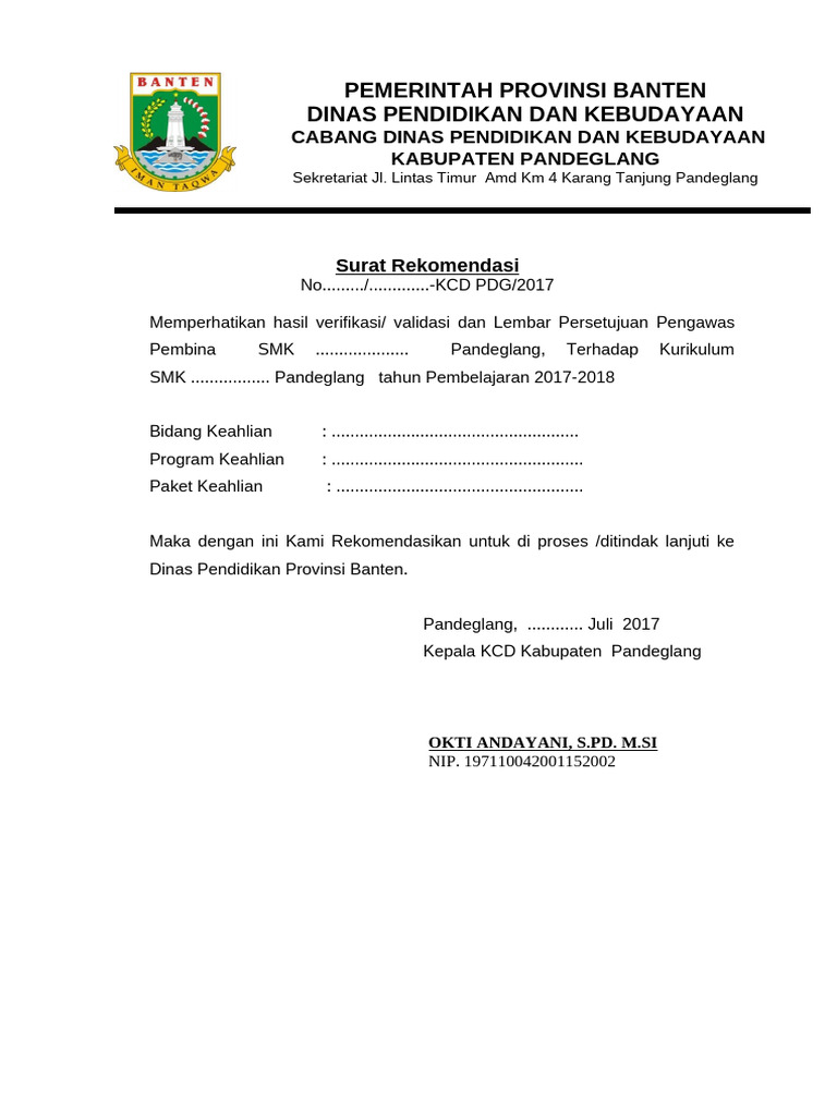 Rekomendasi KTSP Oleh KCD | PDF