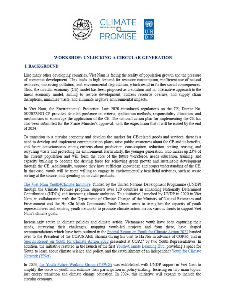 ENG - Workshop - CE - COP 29 | PDF | Natural Environment | Economies
