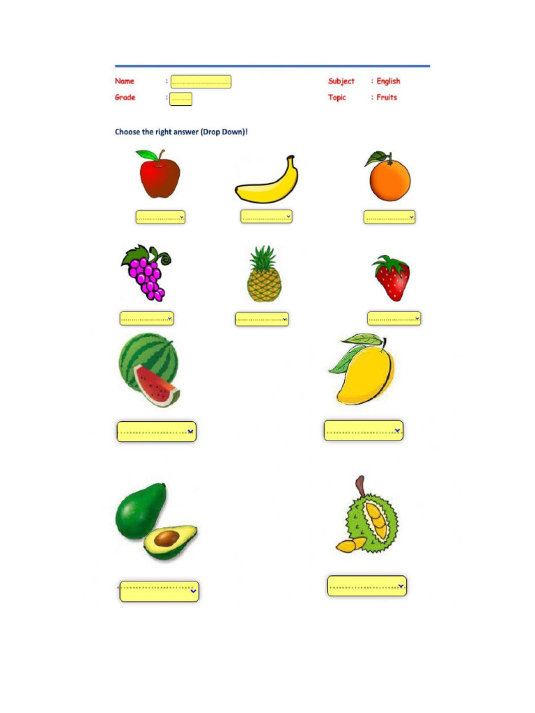 Bahasa Inggris Fruits | PDF
