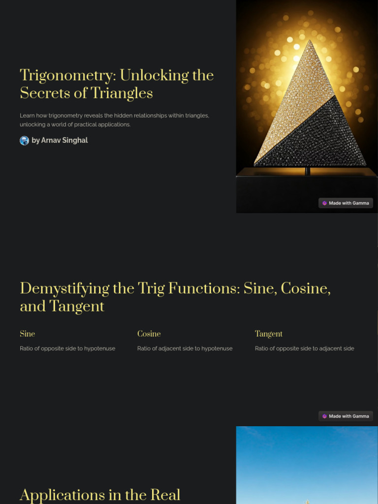 Trigonometry Unlocking The Secrets of Triangles | PDF