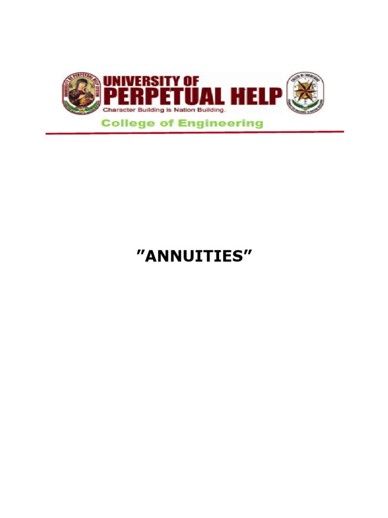ANNUITIES cover page | PDF