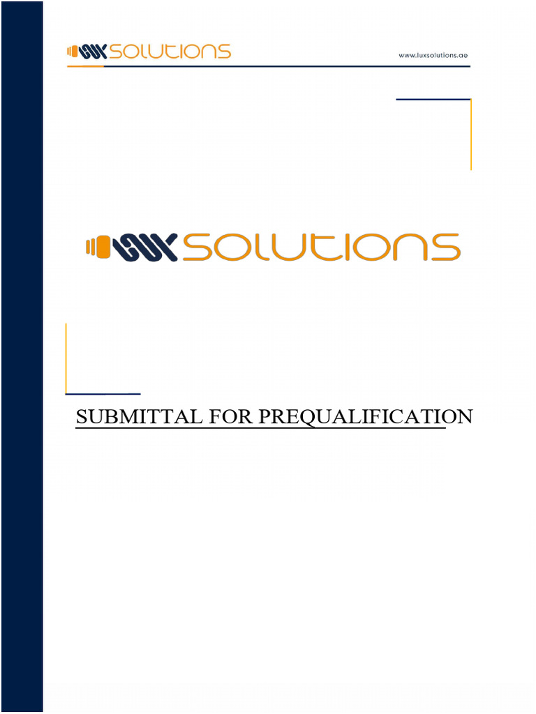 Submittal For Prequalification: Project Details | PDF | Lighting | Light